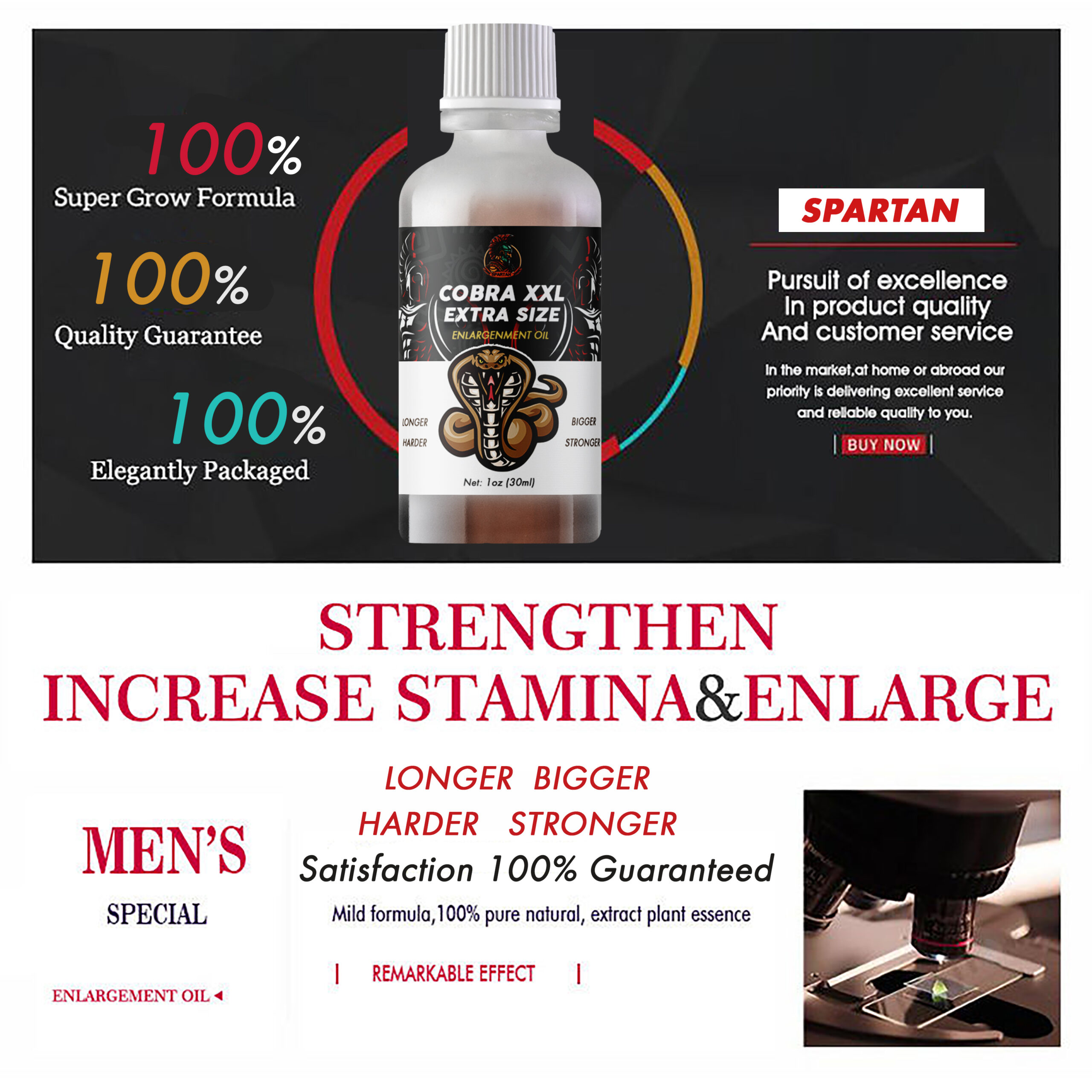 COBRA XXL Extra Size Enlargement Oil - Kenya Market Africa