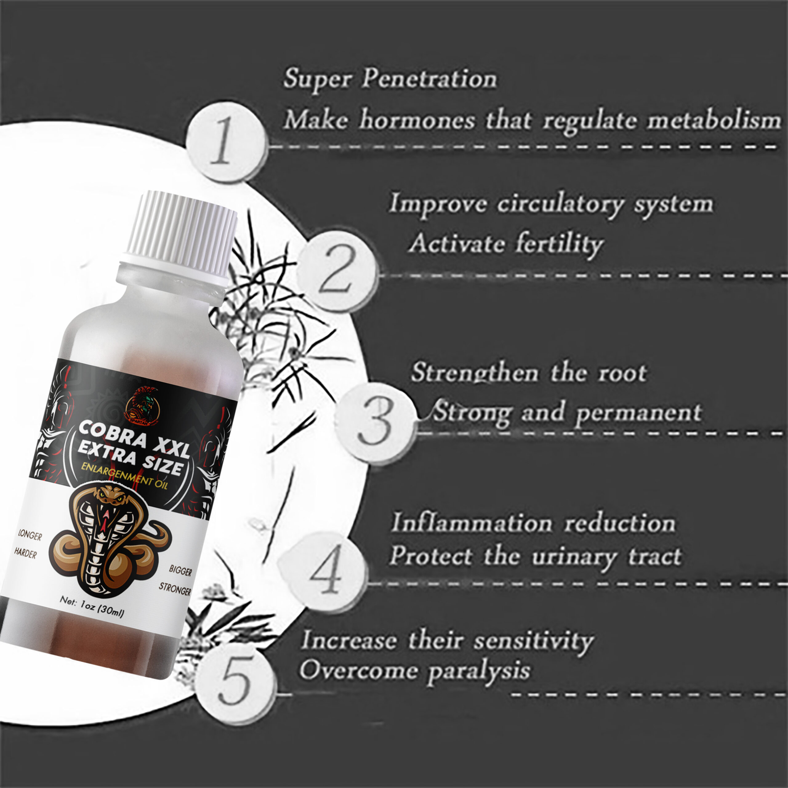 COBRA XXL Extra Size Enlargement Oil - Kenya Market Africa